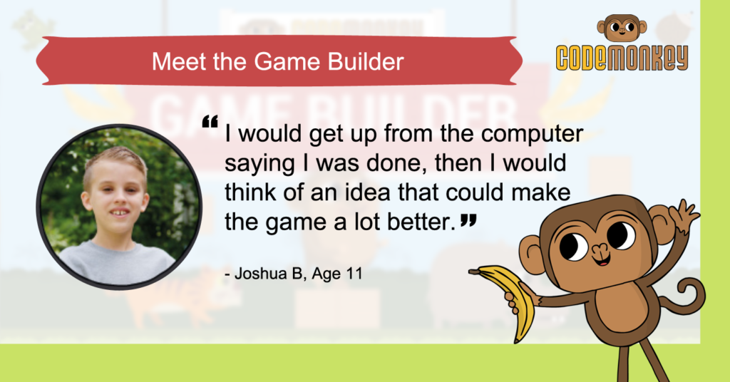 Meet the Game Builder – Joshua – CodeMonkey Hong Kong